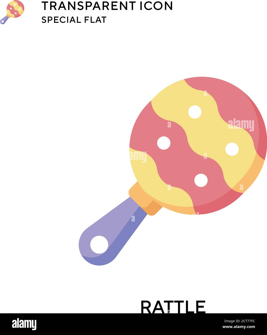 Rattle vector icon. Flat style illustration. EPS 10 vector Stock Vector ...