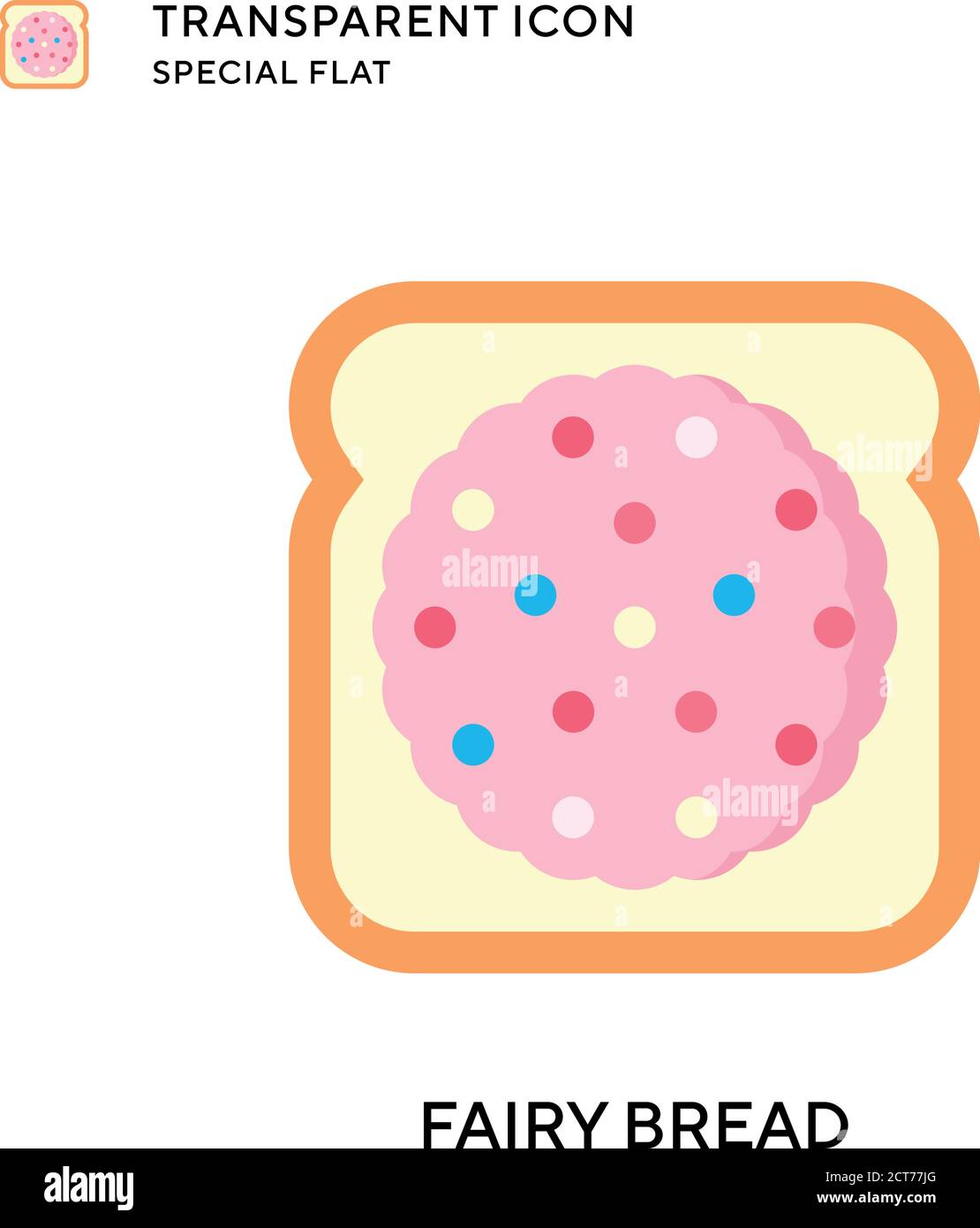 Fairy bread vector icon. Flat style illustration. EPS 10 vector Stock ...