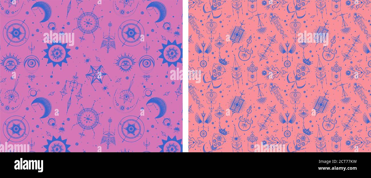 Wiccan symbols vector vectors hi-res stock photography and images - Alamy