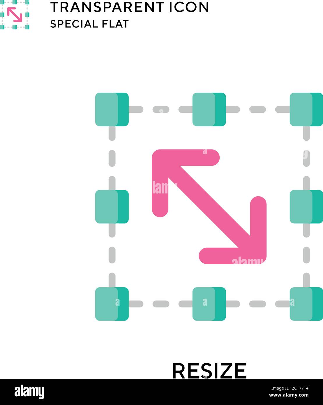 Resize vector icon. Flat style illustration. EPS 10 vector Stock Vector ...