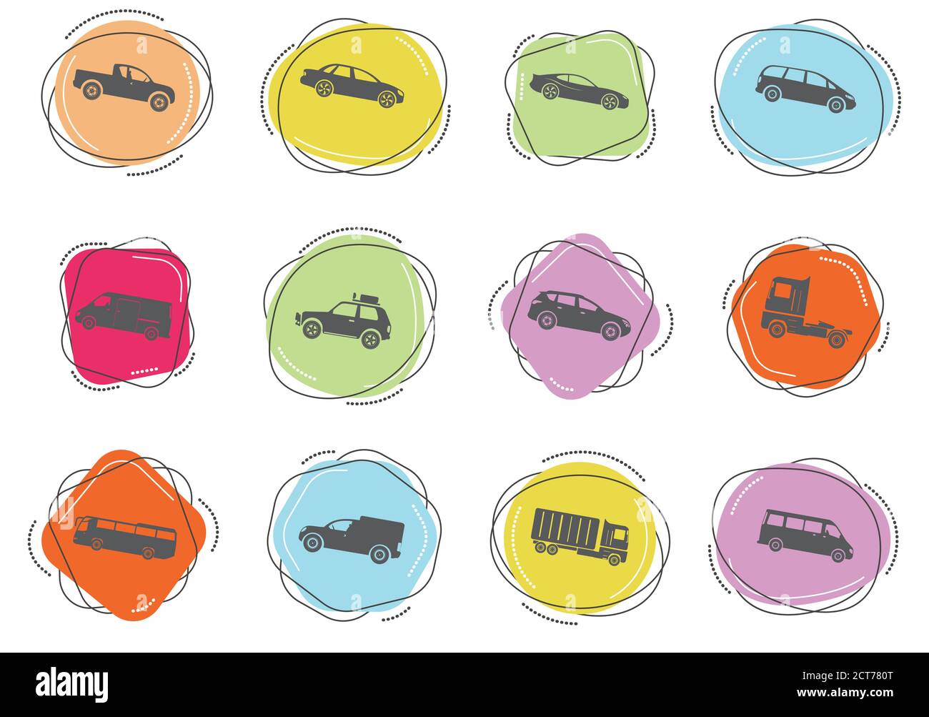 Vehicles Icon Set Stock Vector Image & Art - Alamy