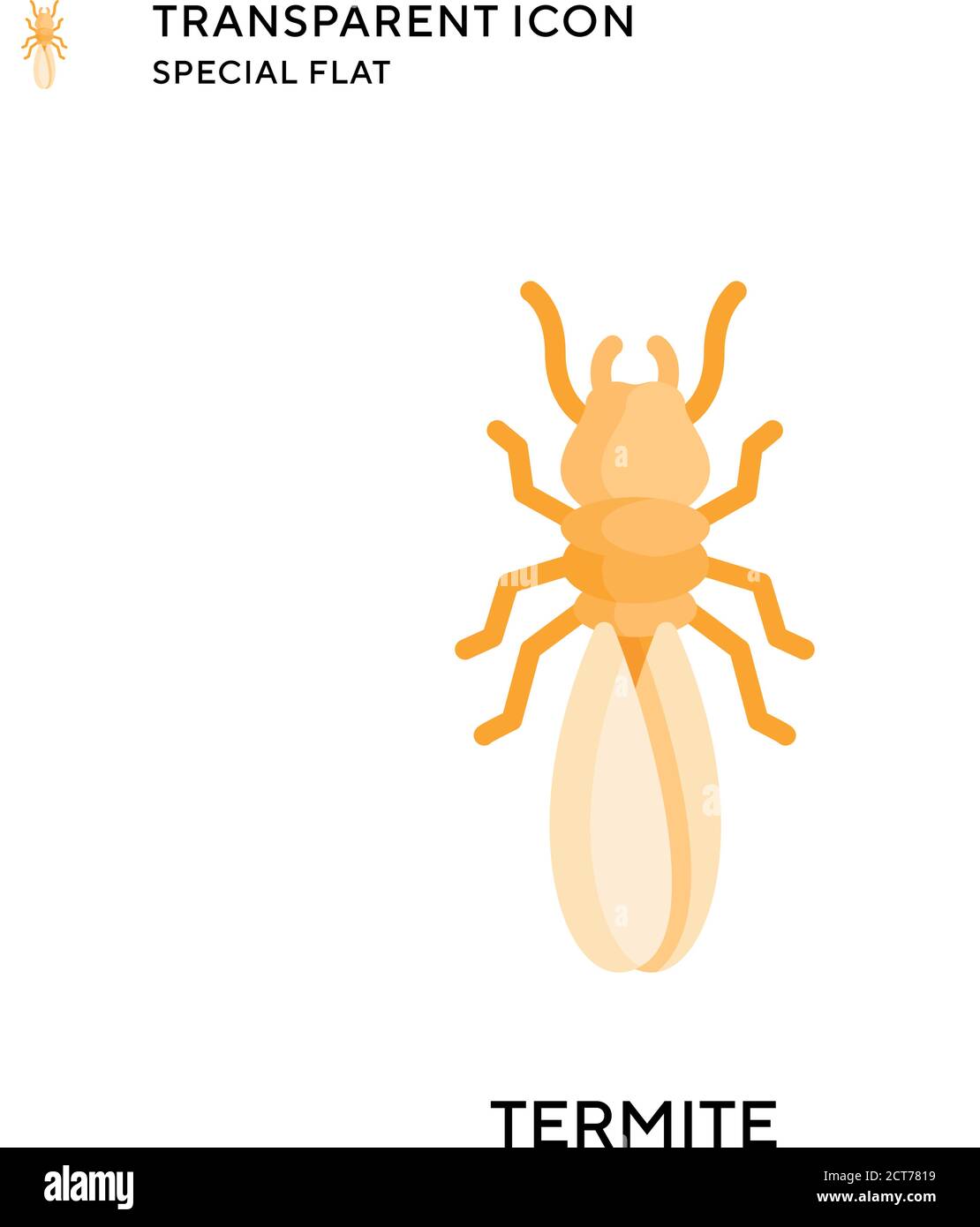 Termite vector icon. Flat style illustration. EPS 10 vector Stock ...