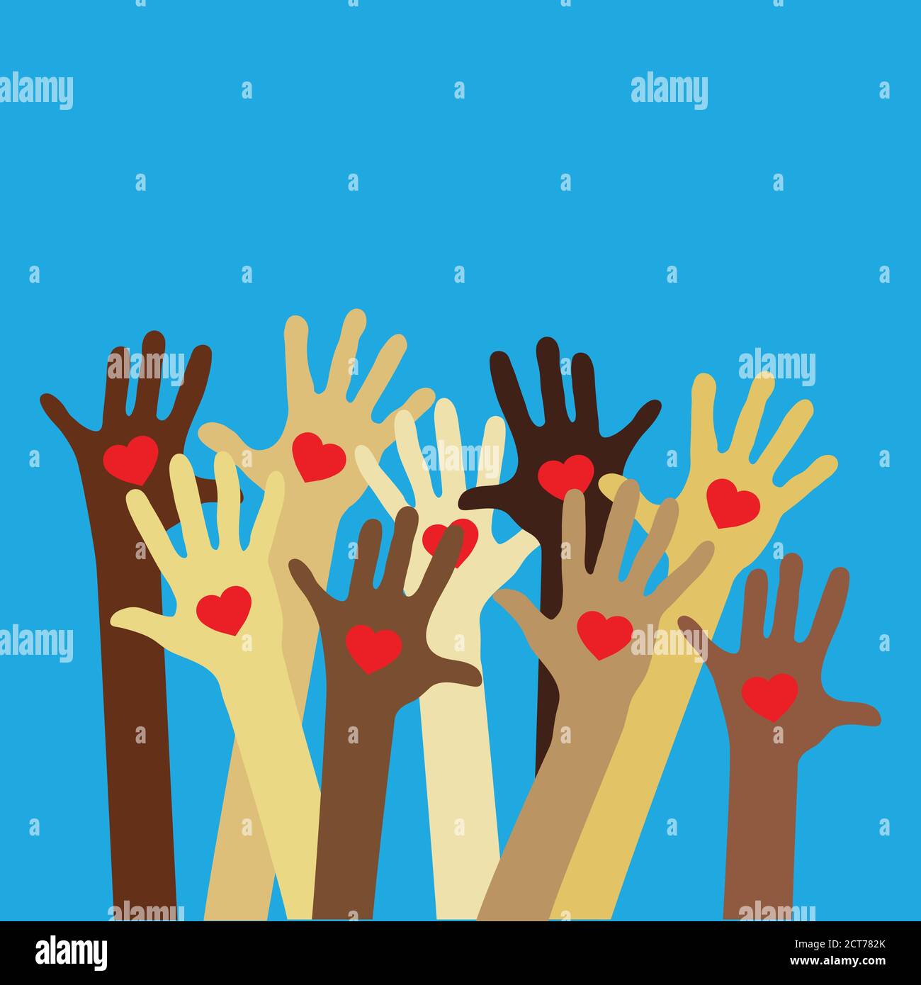 World hands different skin Stock Vector Images - Alamy