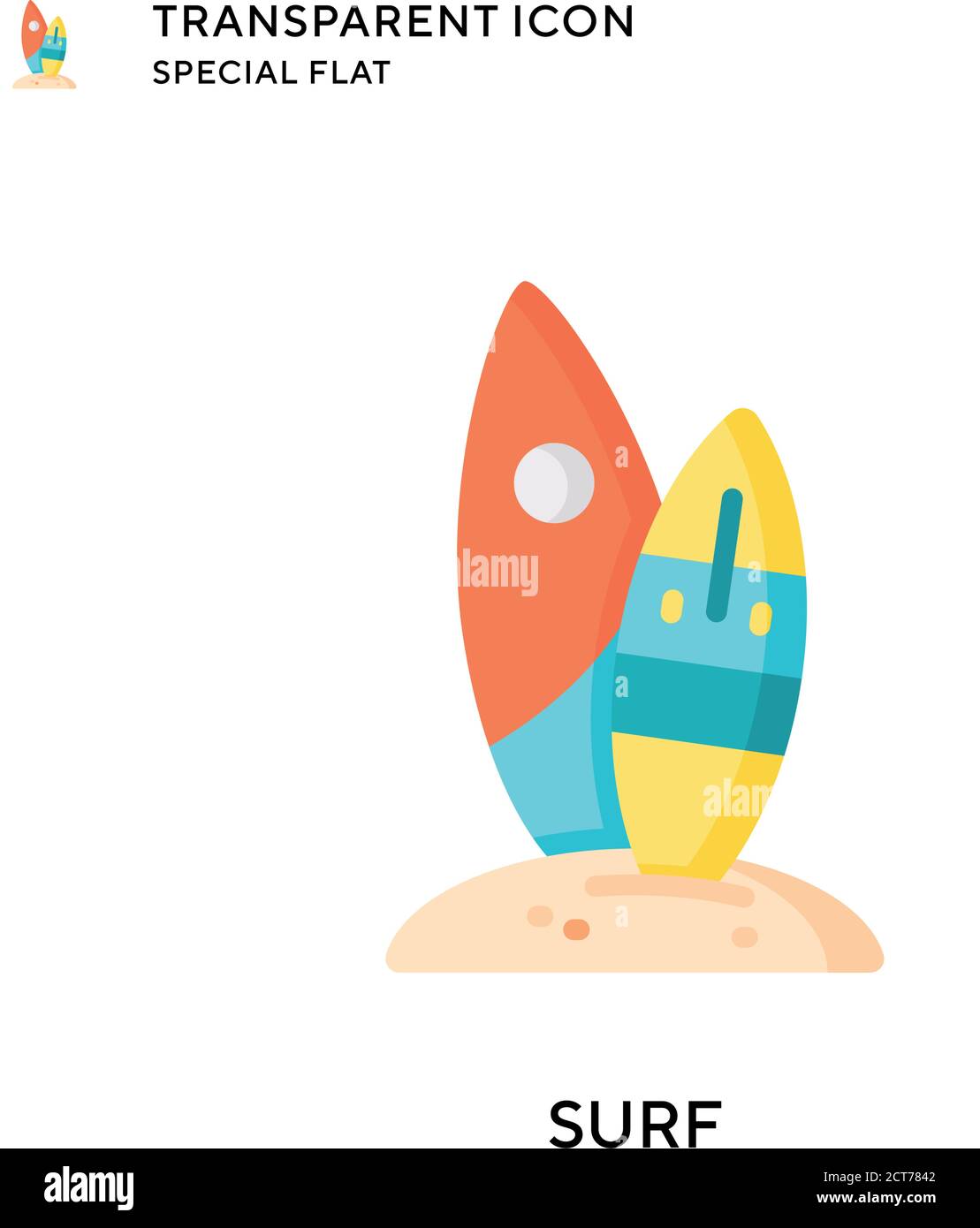 Surf vector icon. Flat style illustration. EPS 10 vector Stock Vector ...