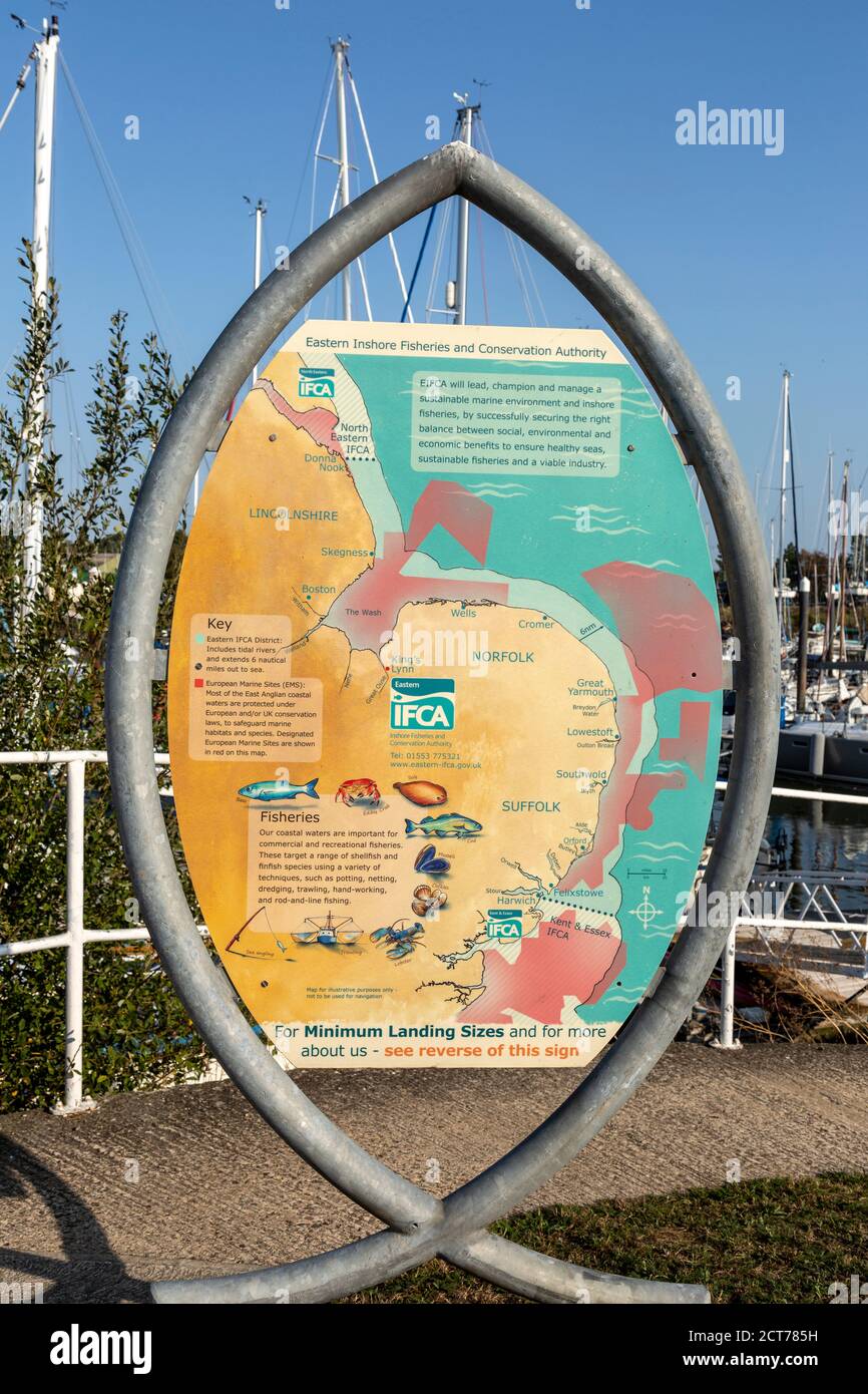 Information board map Eastern Inshore Fisheries Conservation Authority ...