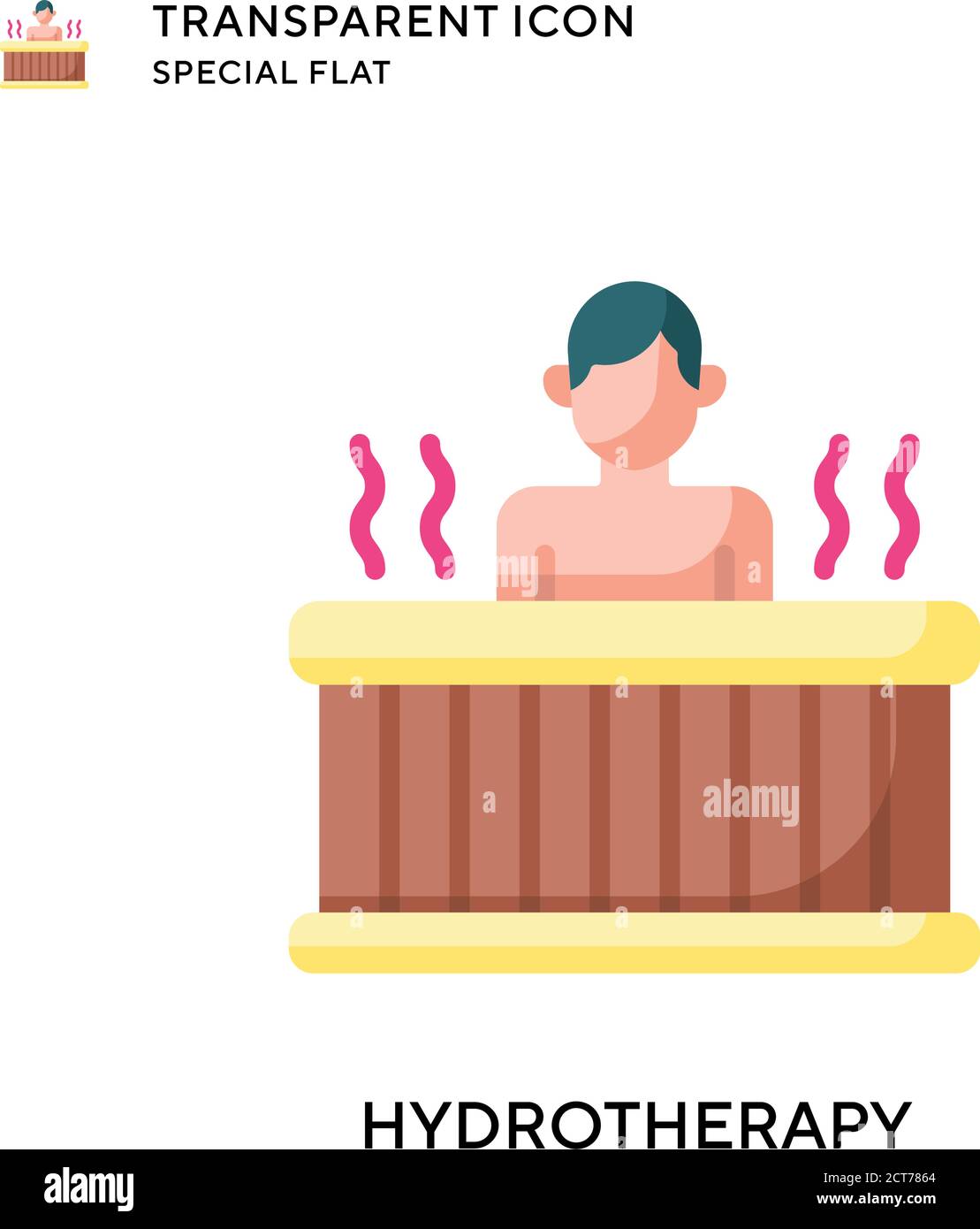 Hydrotherapy vector icon. Flat style illustration. EPS 10 vector Stock ...
