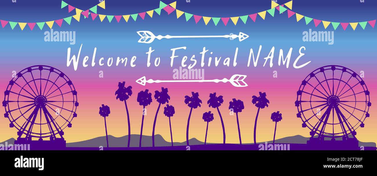 Pastel Coachella Themed Festival Printed, Package Set. Print version ...