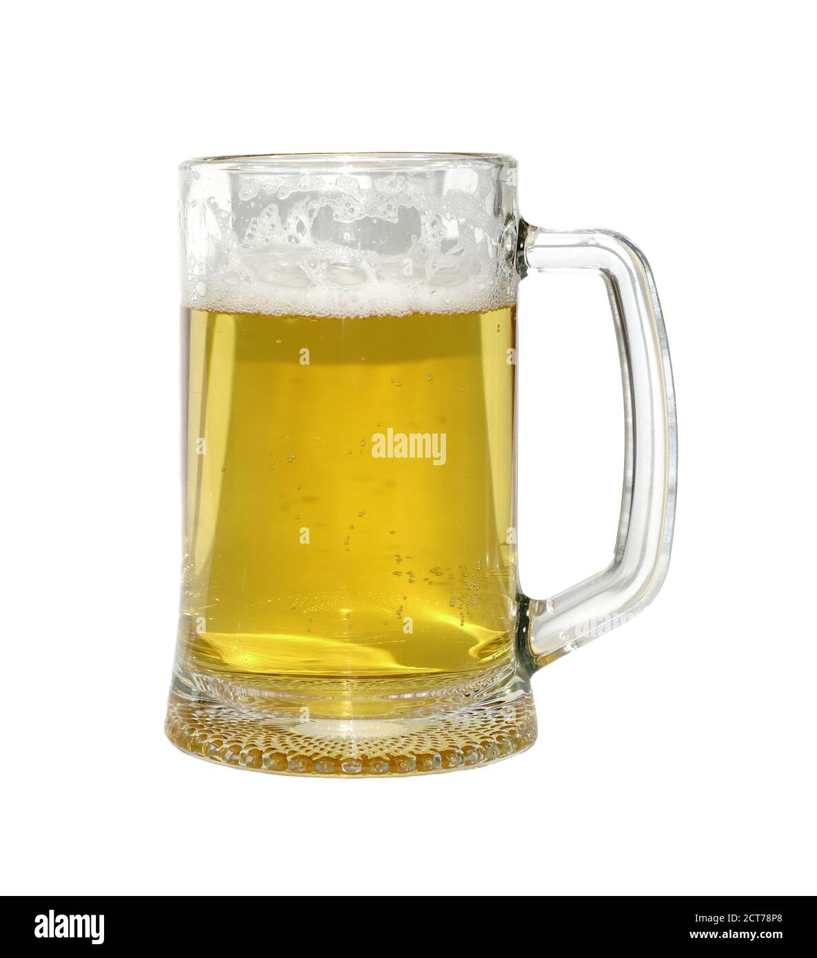Glass with amazing beer on a white background Stock Photo - Alamy