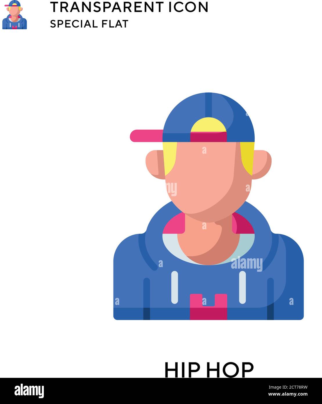 Hip hop vector icon. Flat style illustration. EPS 10 vector Stock ...