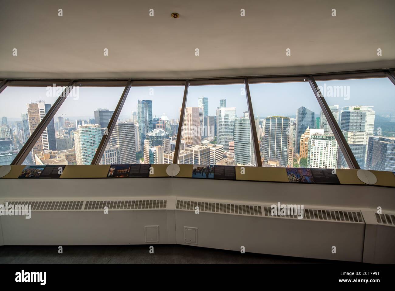 Windows on Vancouver. Aerial view of amazing cityscape from a tower ...