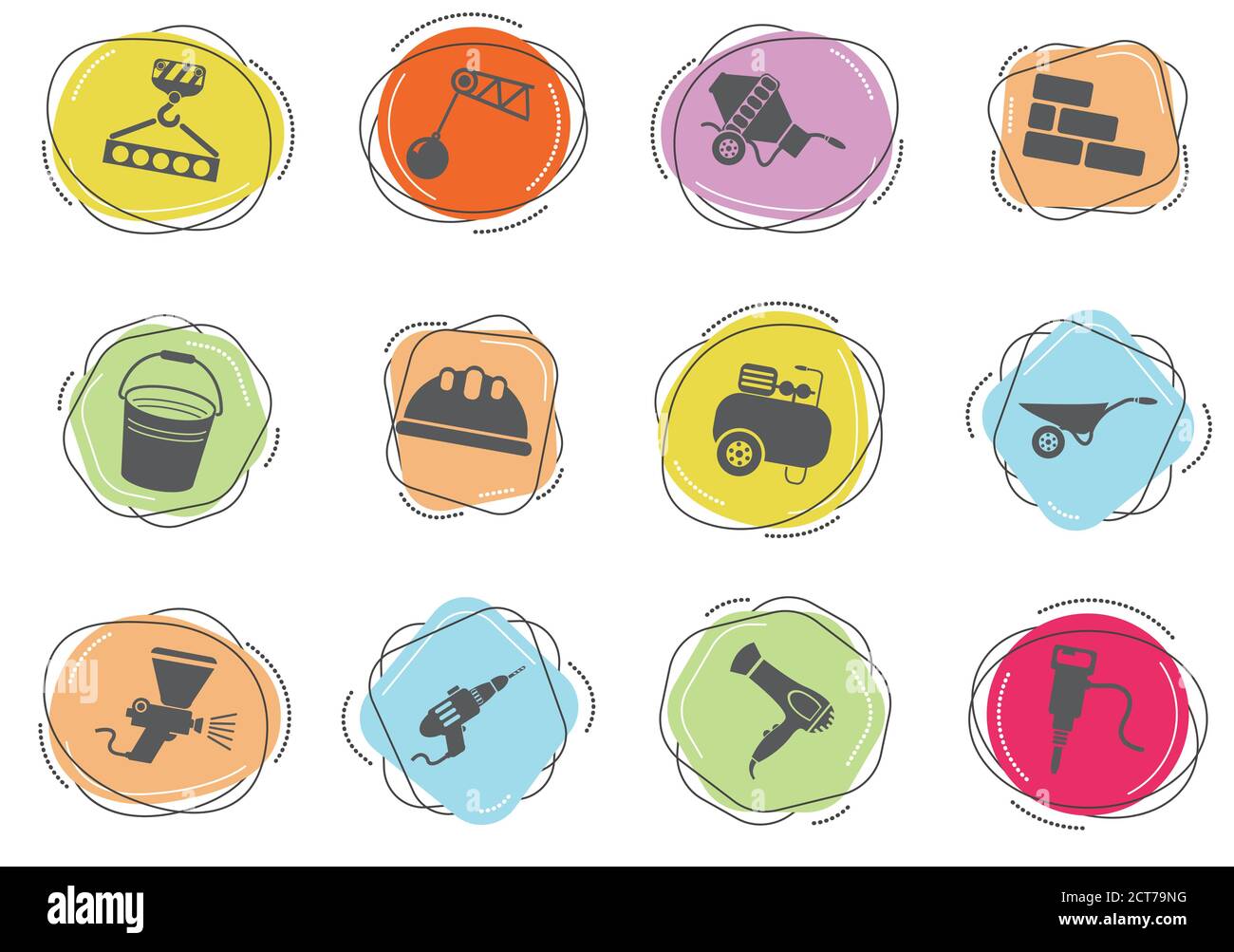 Symbols of building equipment Stock Vector Image & Art - Alamy