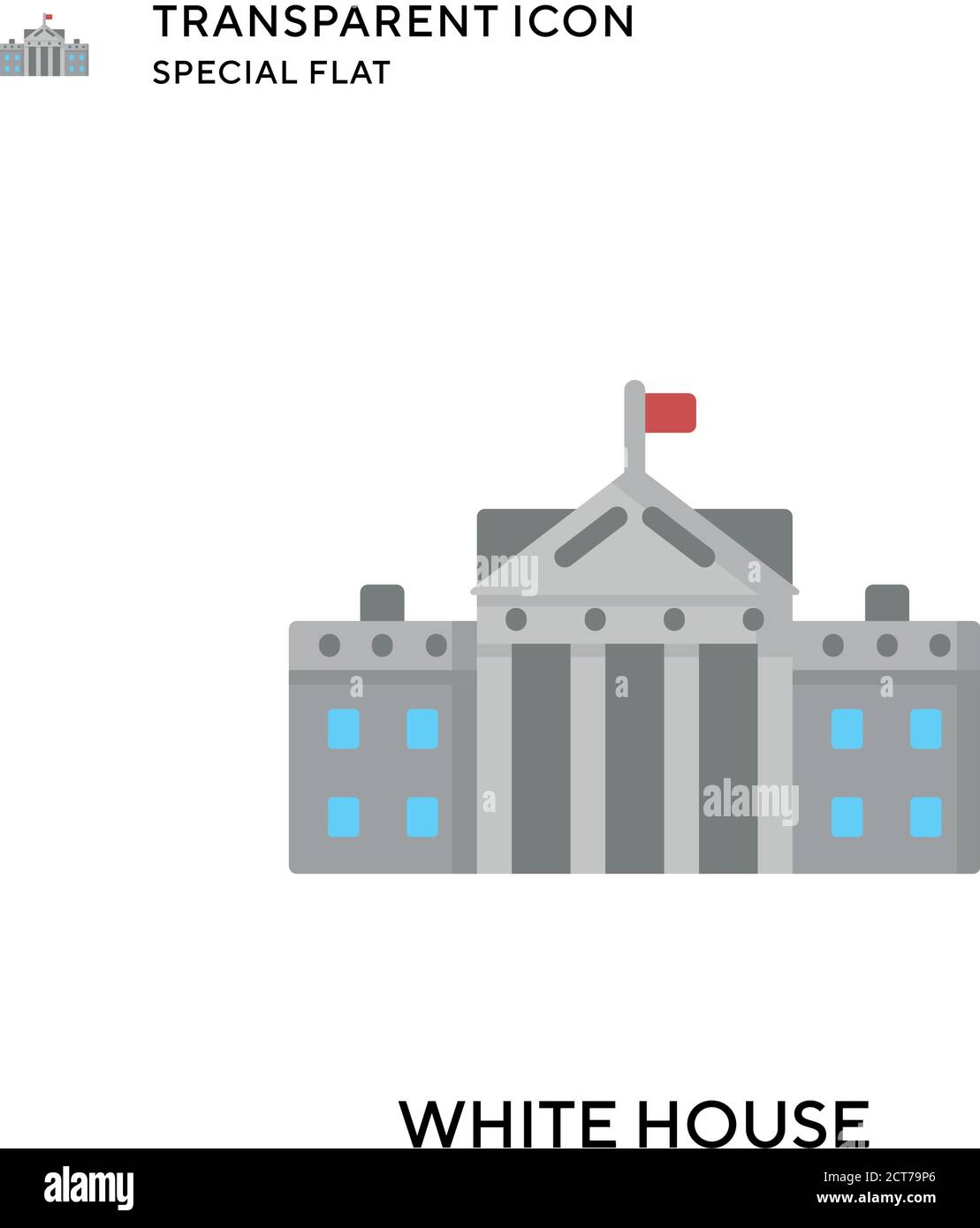 White house vector icon. Flat style illustration. EPS 10 vector Stock ...
