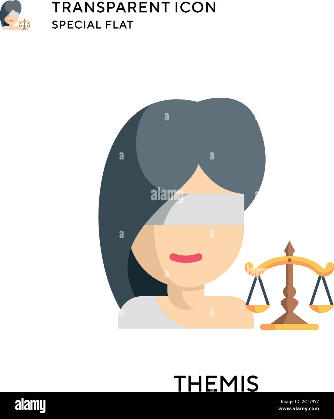 Themis vector icon. Flat style illustration. EPS 10 vector Stock Vector ...