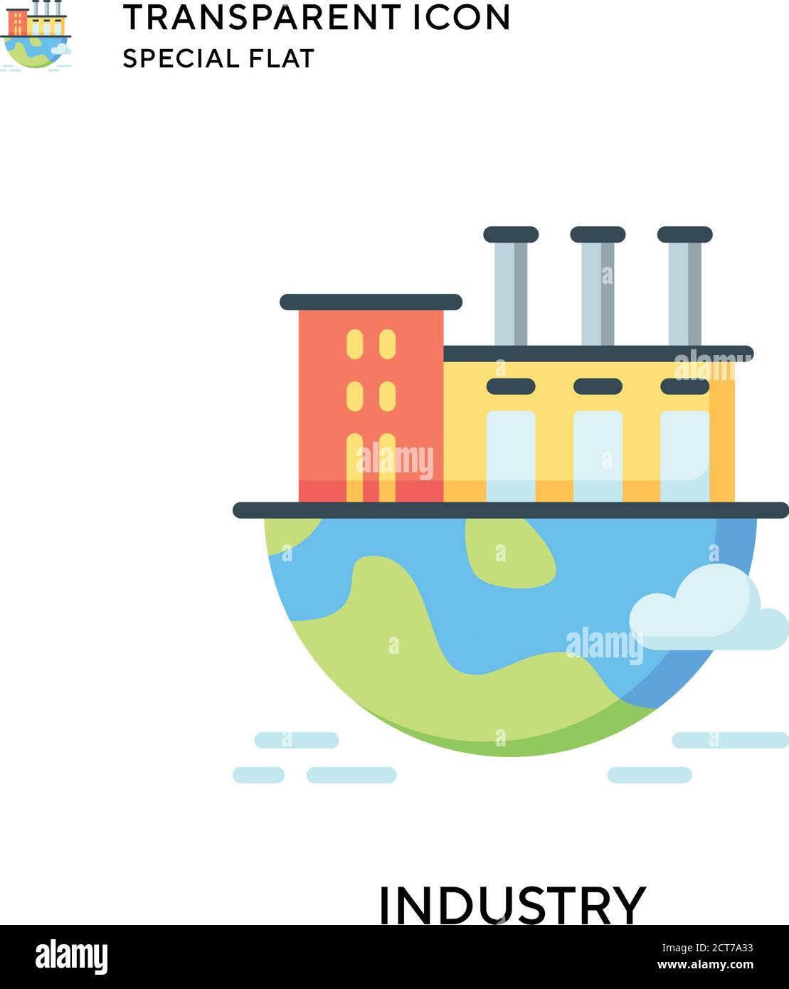 Industry vector icon. Flat style illustration. EPS 10 vector Stock ...