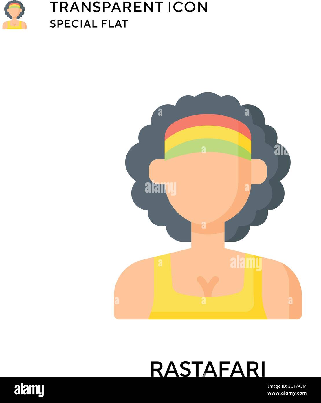 Rastafari vector icon. Flat style illustration. EPS 10 vector Stock Vector Image & Art - Alamy