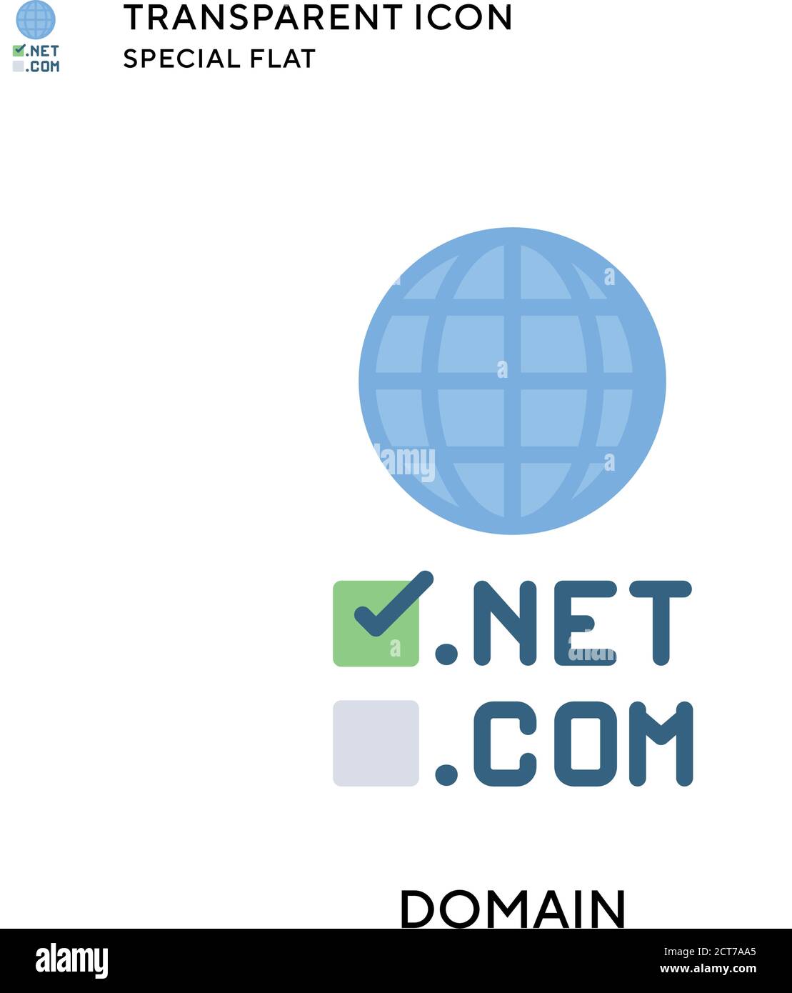 Domain vector icon. Flat style illustration. EPS 10 vector Stock Vector ...