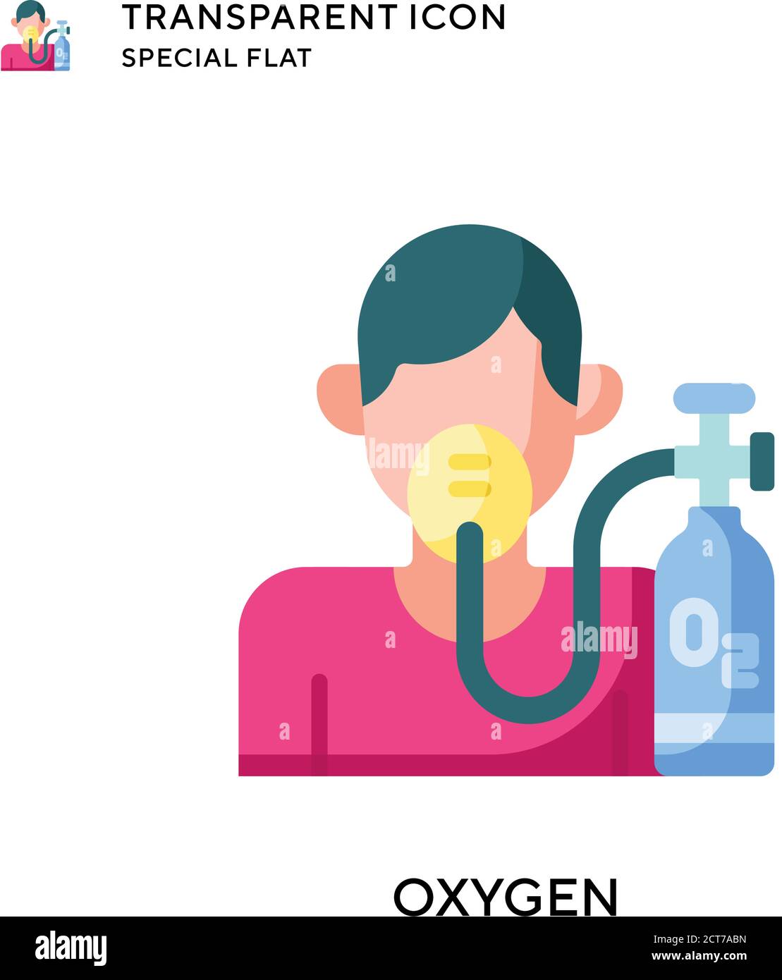 Oxygen vector icon. Flat style illustration. EPS 10 vector Stock Vector ...