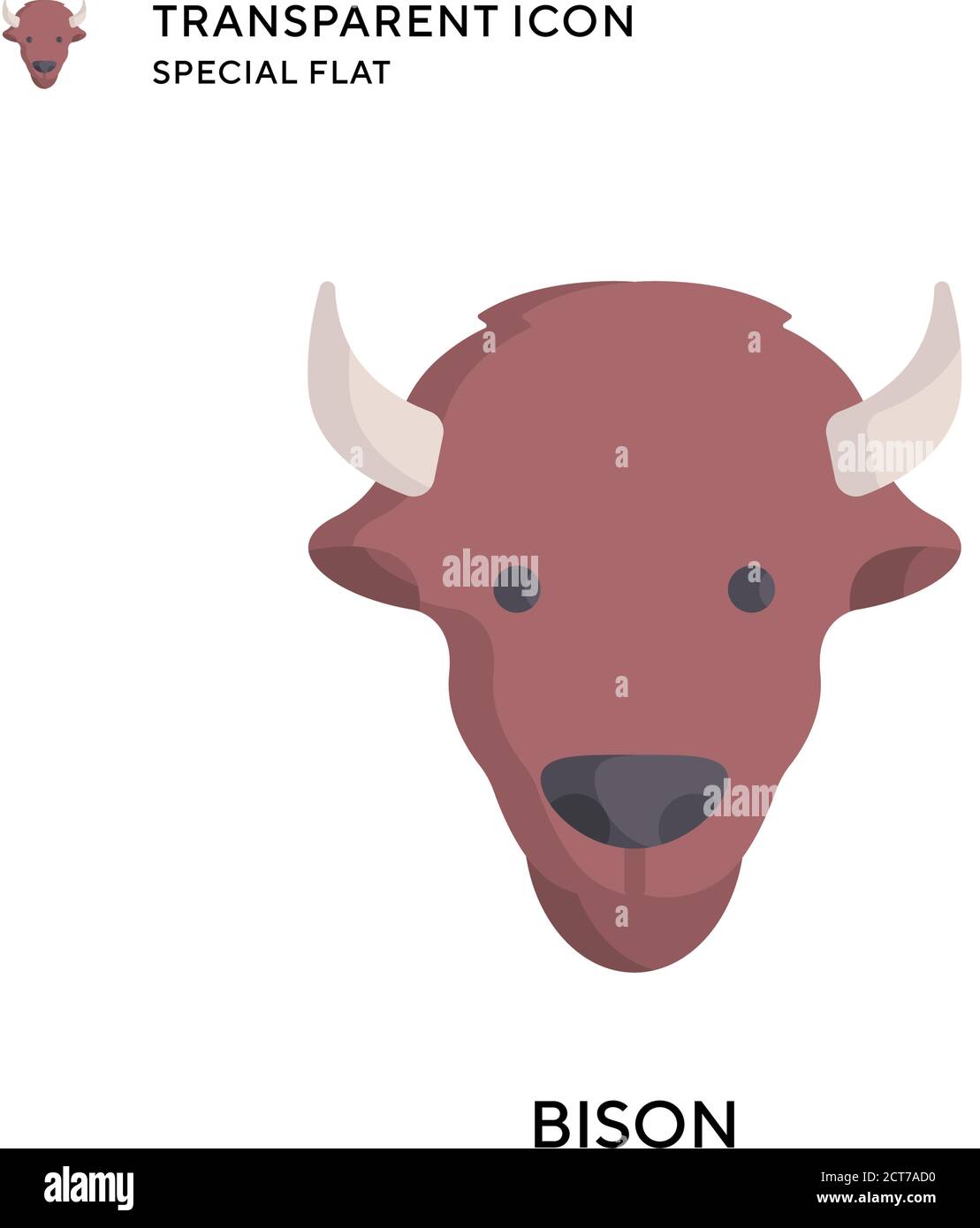Bison Face Vector