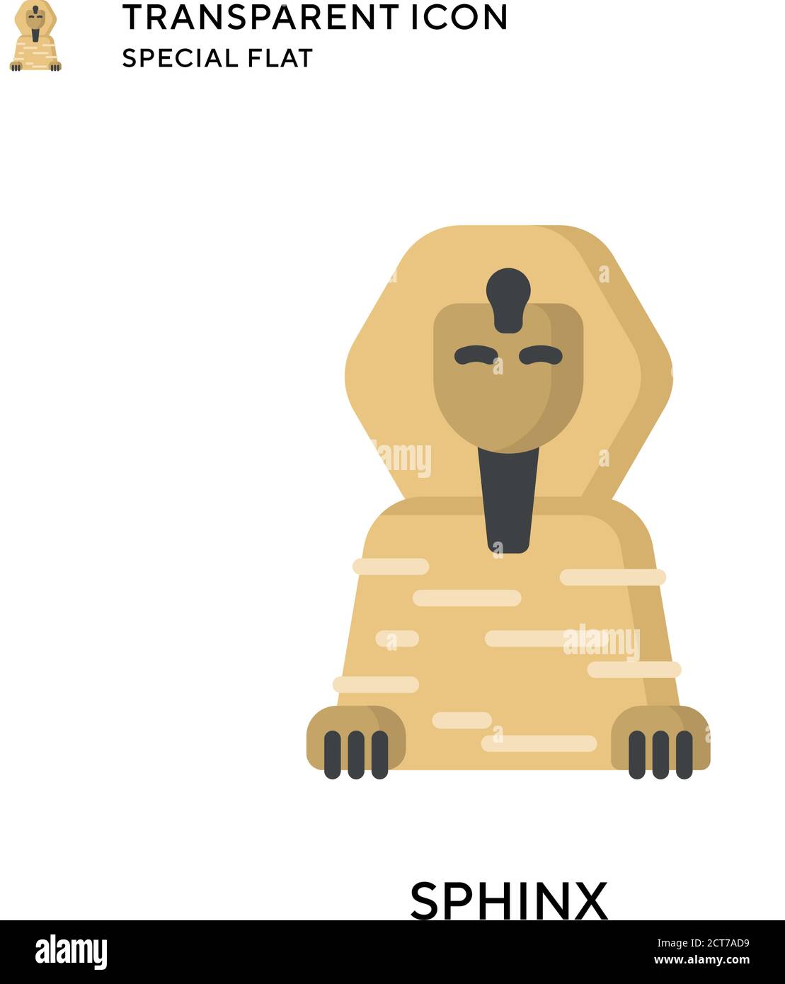 Sphinx vector icon. Flat style illustration. EPS 10 vector Stock Vector ...