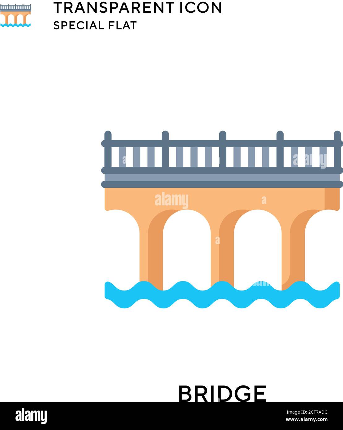 Bridge vector icon. Flat style illustration. EPS 10 vector Stock Vector ...