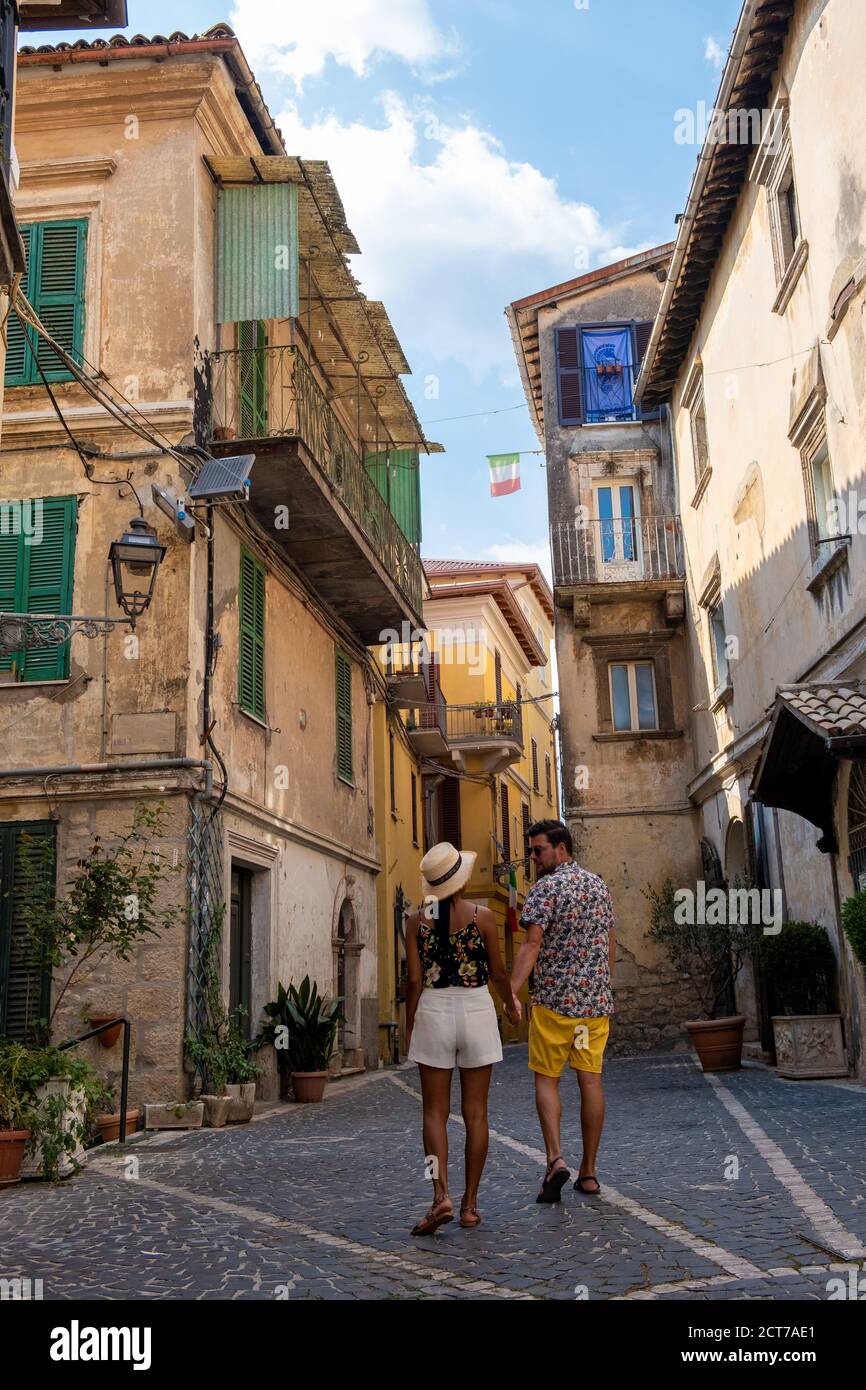 Overview of Fiuggi in Italy, Scenic sight in Fiuggi, province of ...