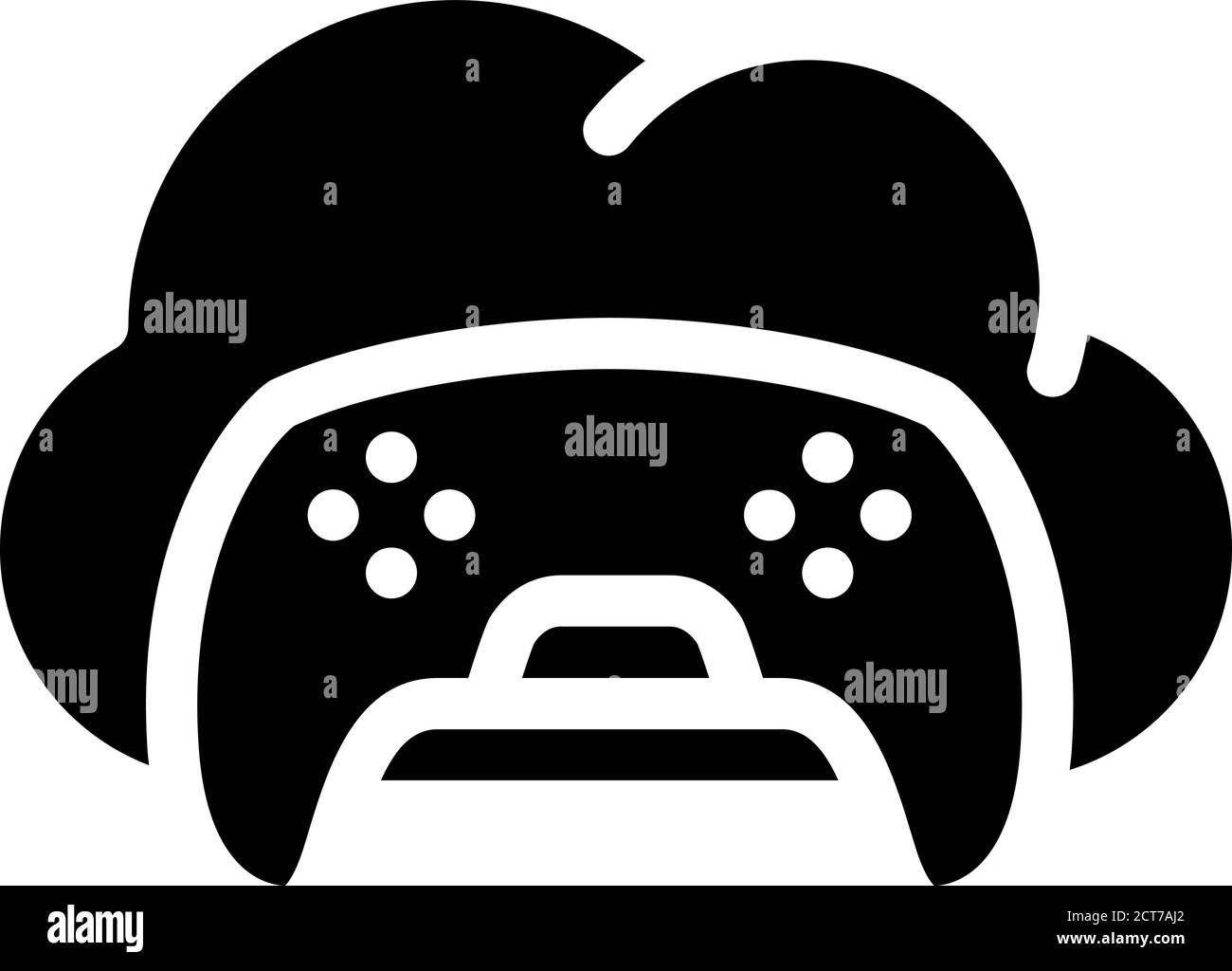 game safe cloud glyph icon vector illustration Stock Vector Image & Art ...