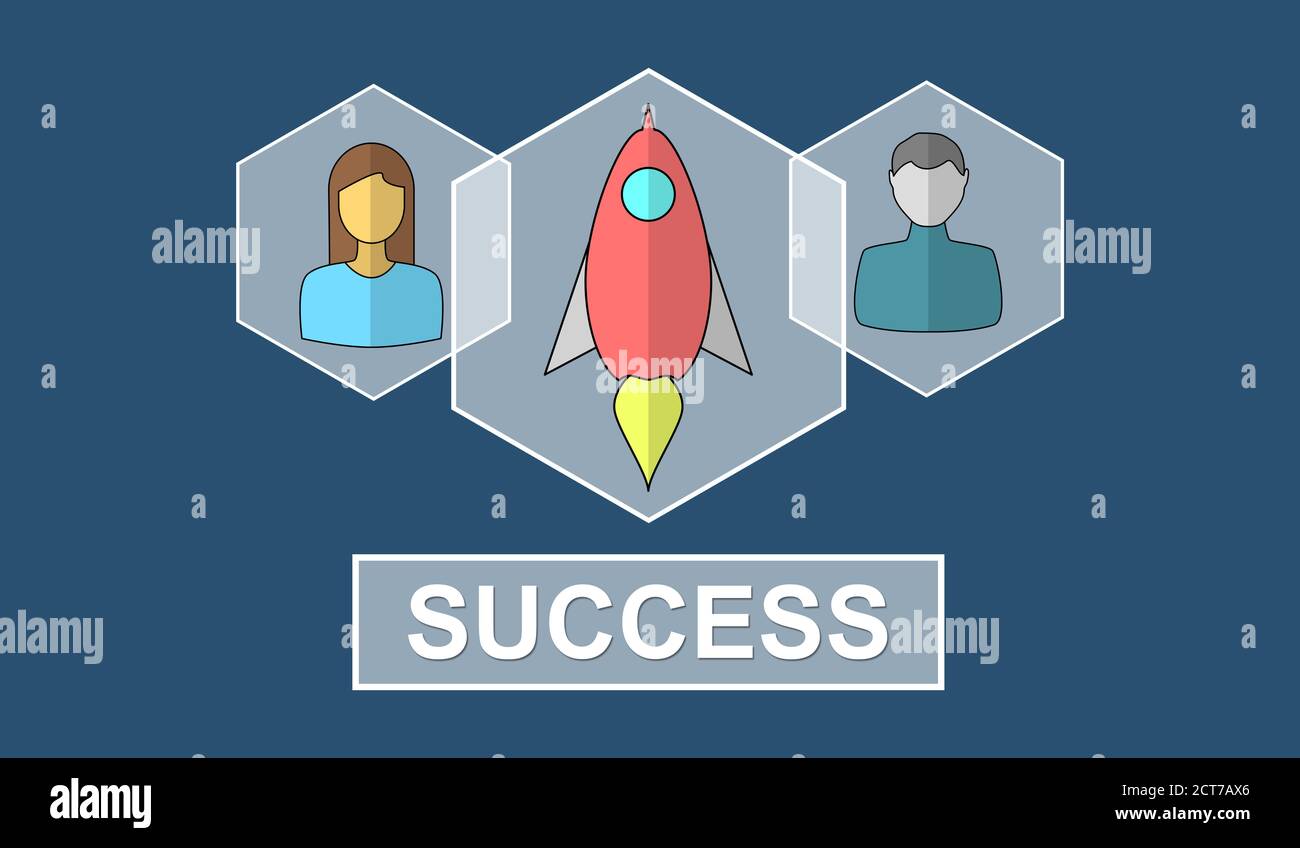 Illustration of a business success concept Stock Photo - Alamy
