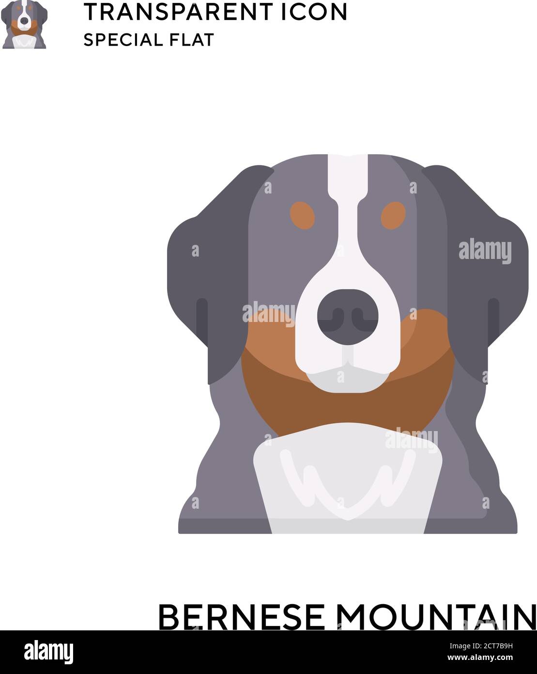 Bernese mountain vector icon. Flat style illustration. EPS 10 vector ...