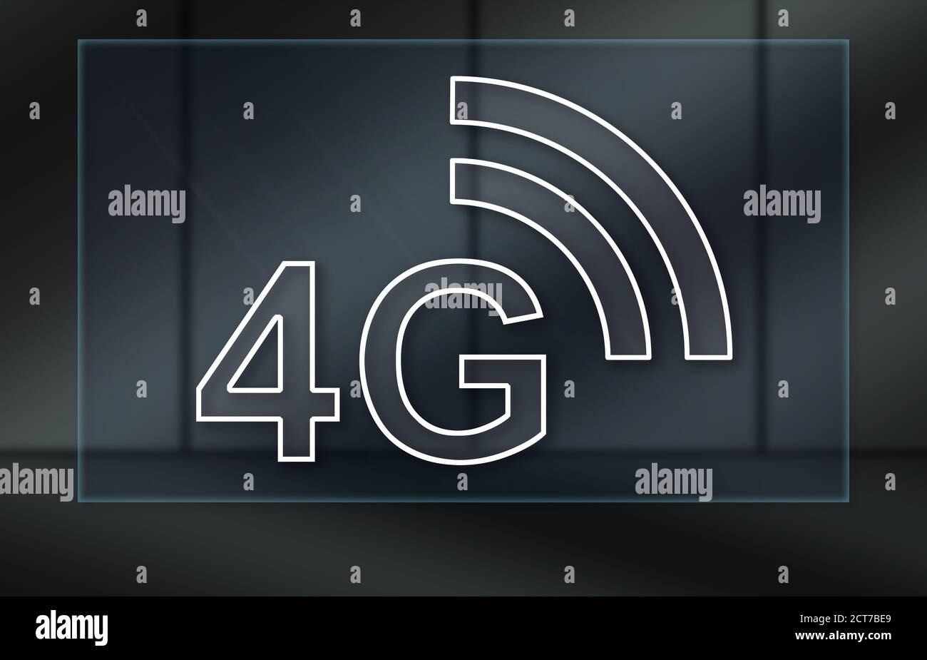 4g network concept on dark background Stock Photo - Alamy