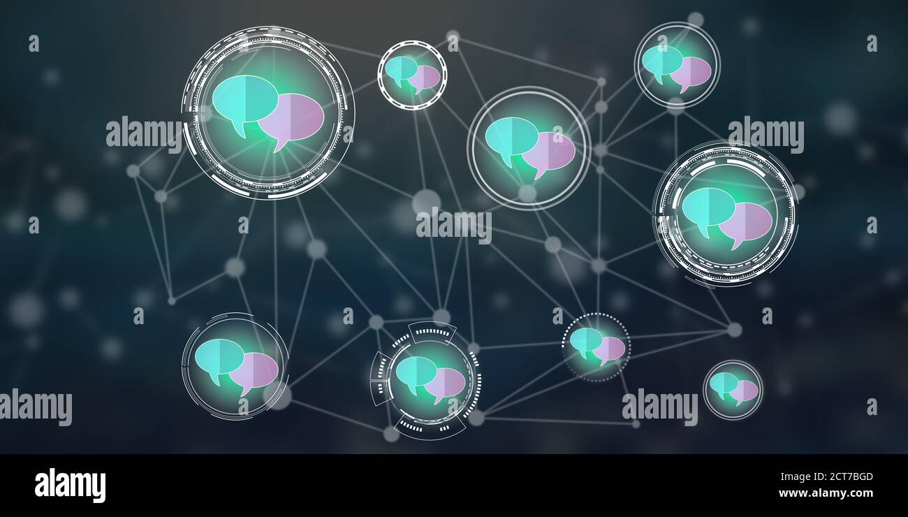 Illustration of a communication network concept Stock Photo - Alamy