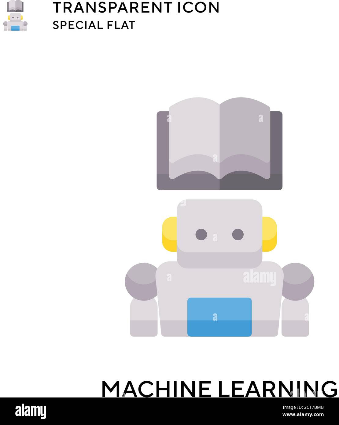 Machine learning vector icon. Flat style illustration. EPS 10 vector ...