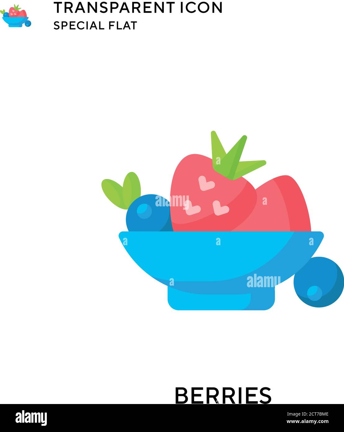 Mixed berries white background style Stock Vector Images - Alamy