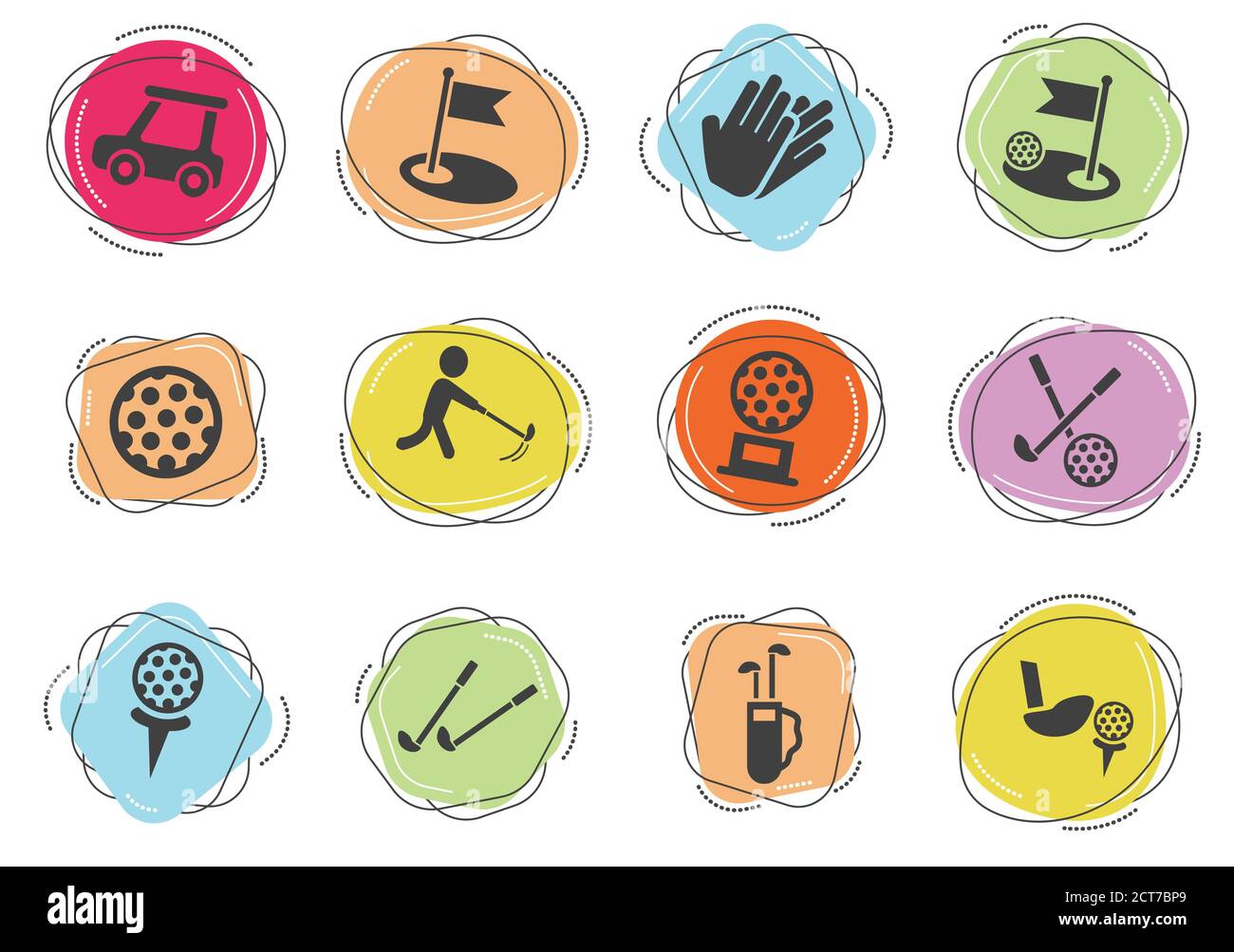 golf icon set Stock Vector Image & Art - Alamy