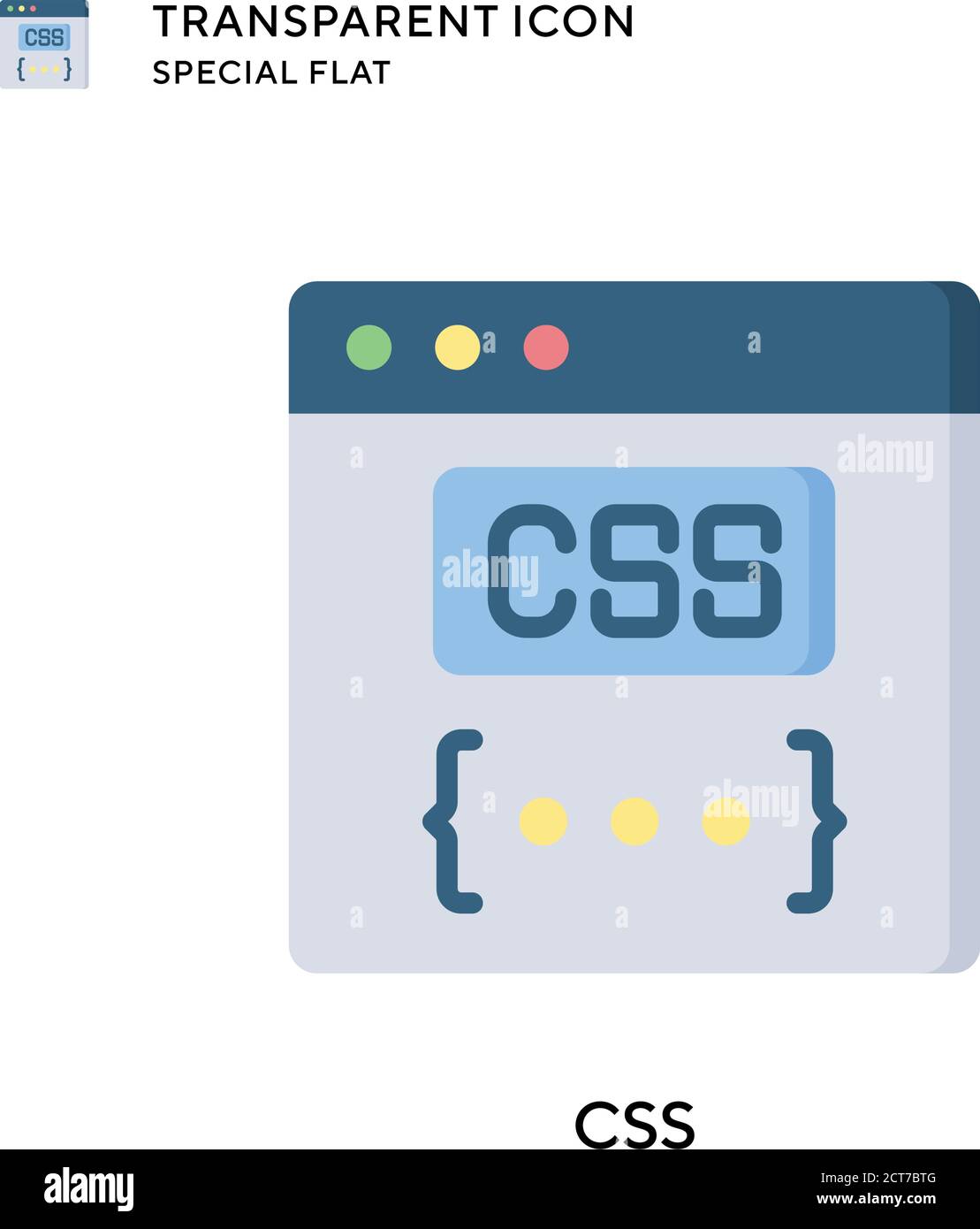 Css vector icon. Flat style illustration. EPS 10 vector Stock Vector ...