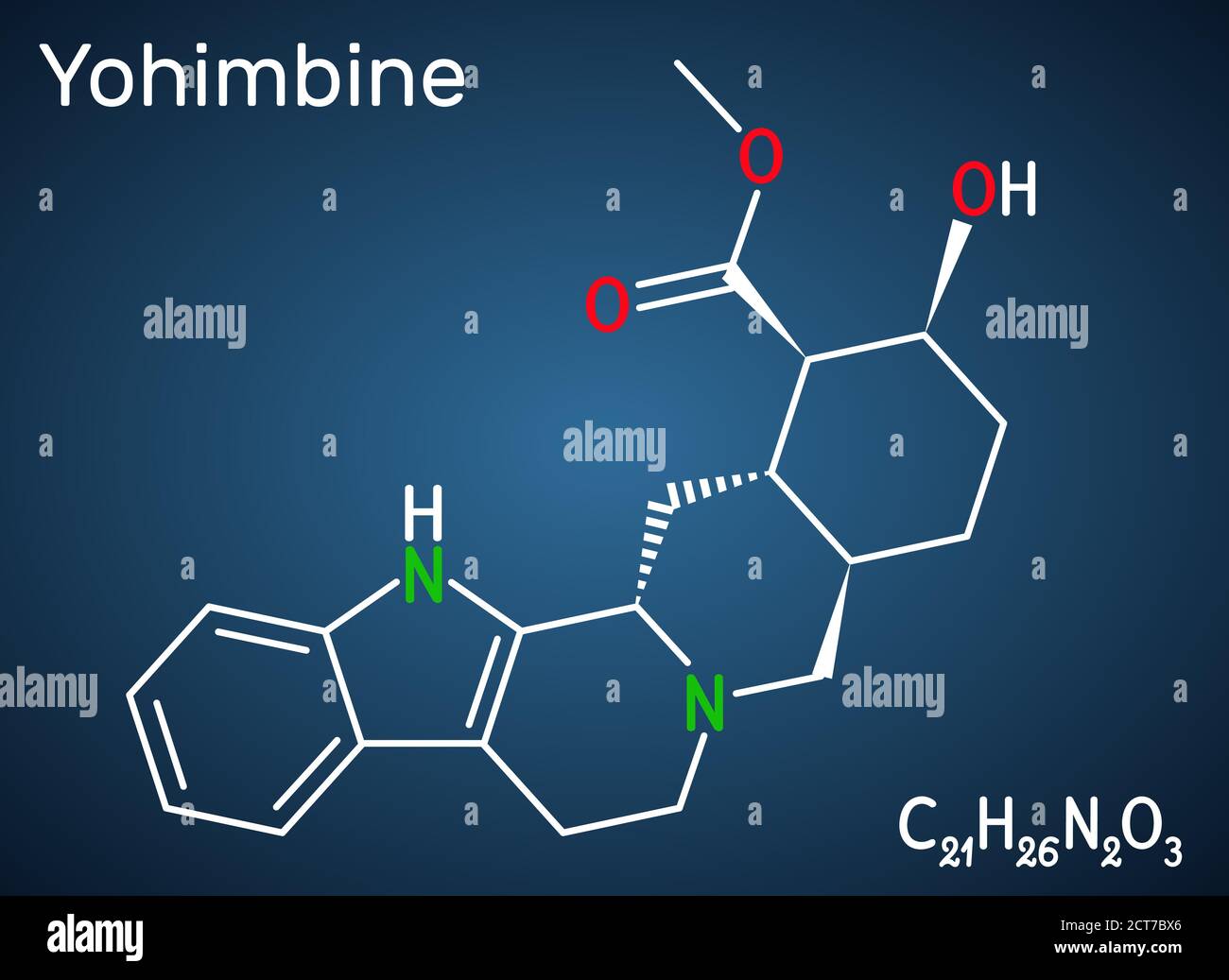 Yohimbine alkaloid molecule Stock Vector Images - Alamy