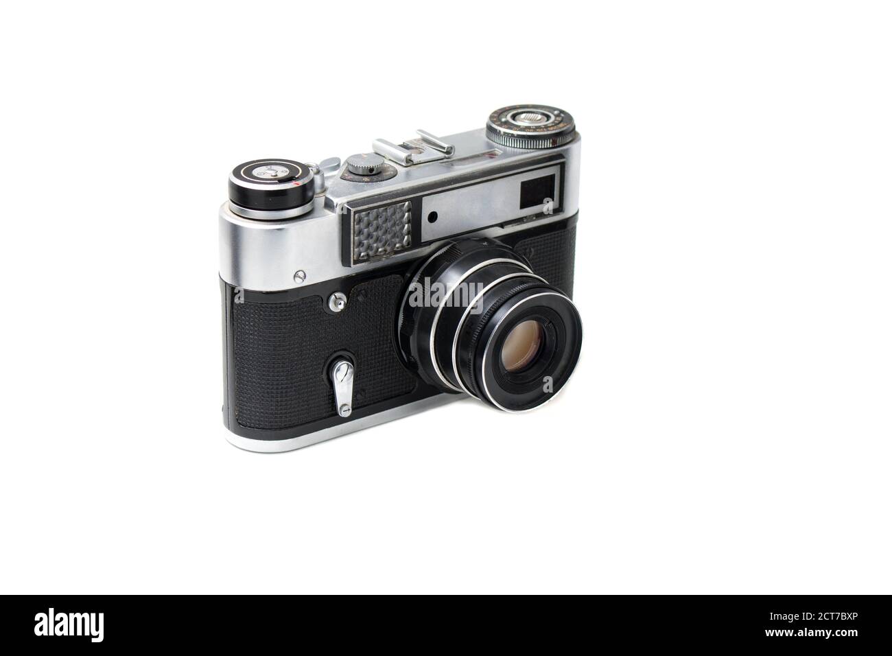 vintage camera on white background. old camera isolated on white ...