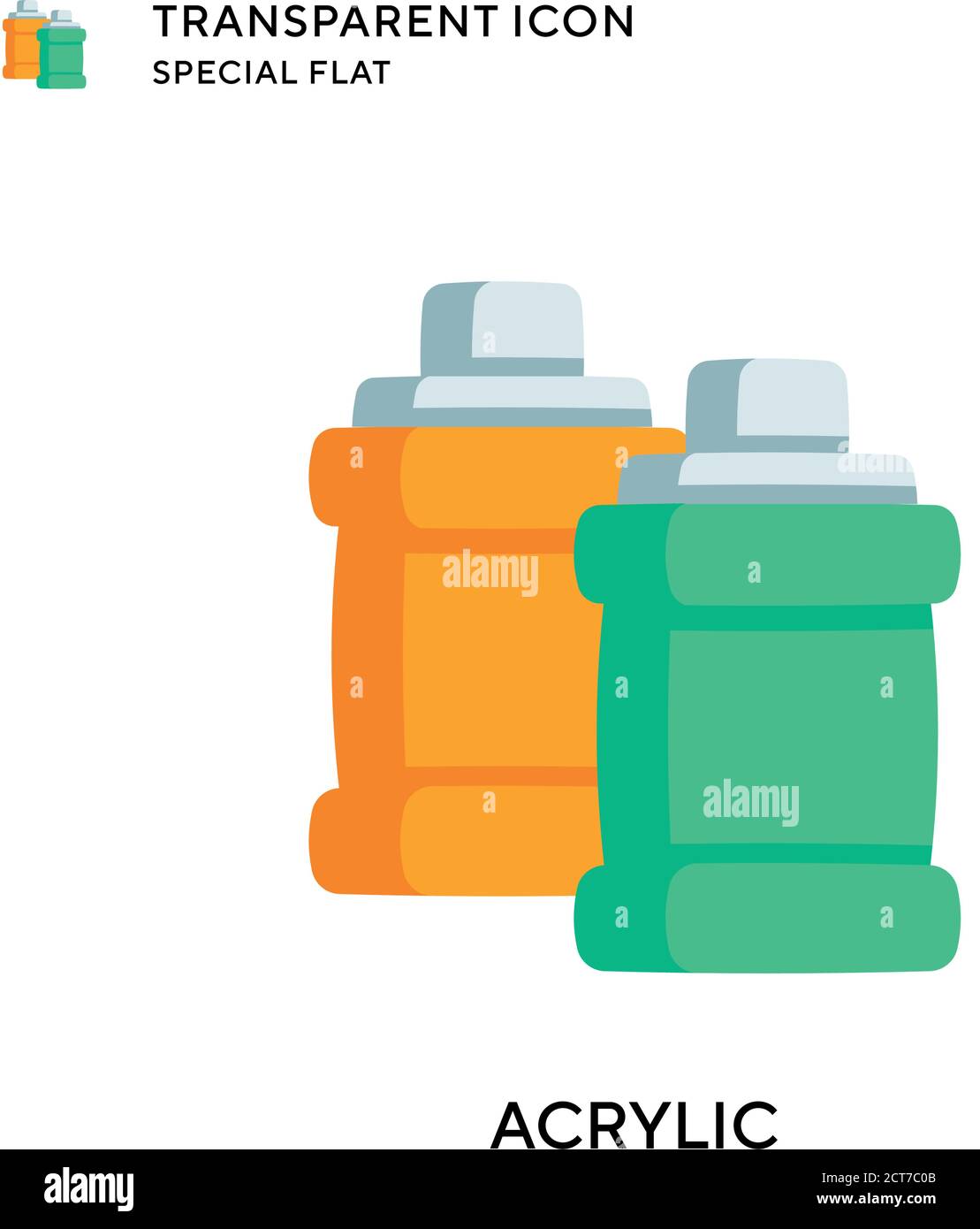 Acrylic vector icon. Flat style illustration. EPS 10 vector Stock ...