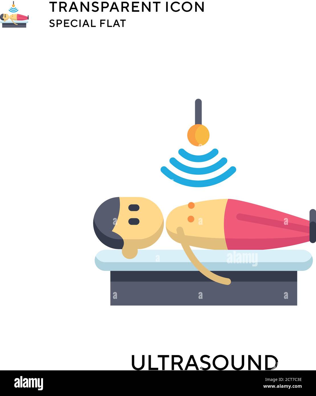 Ultrasound vector icon. Flat style illustration. EPS 10 vector Stock ...