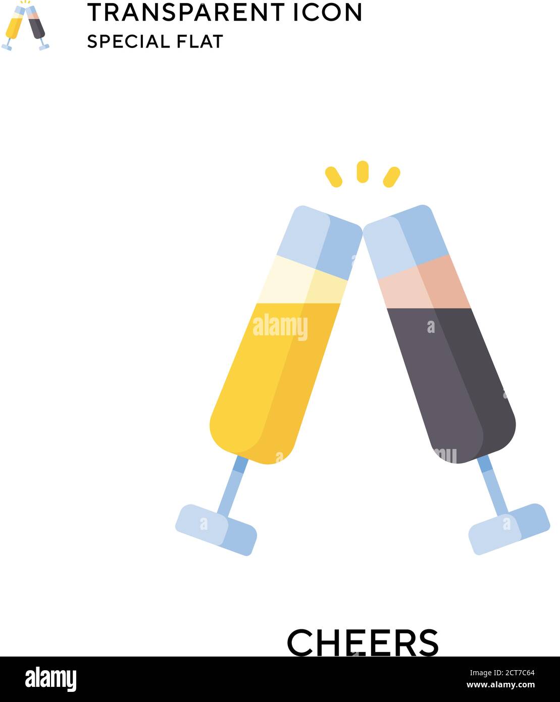 Cheers vector icon. Flat style illustration. EPS 10 vector Stock Vector ...