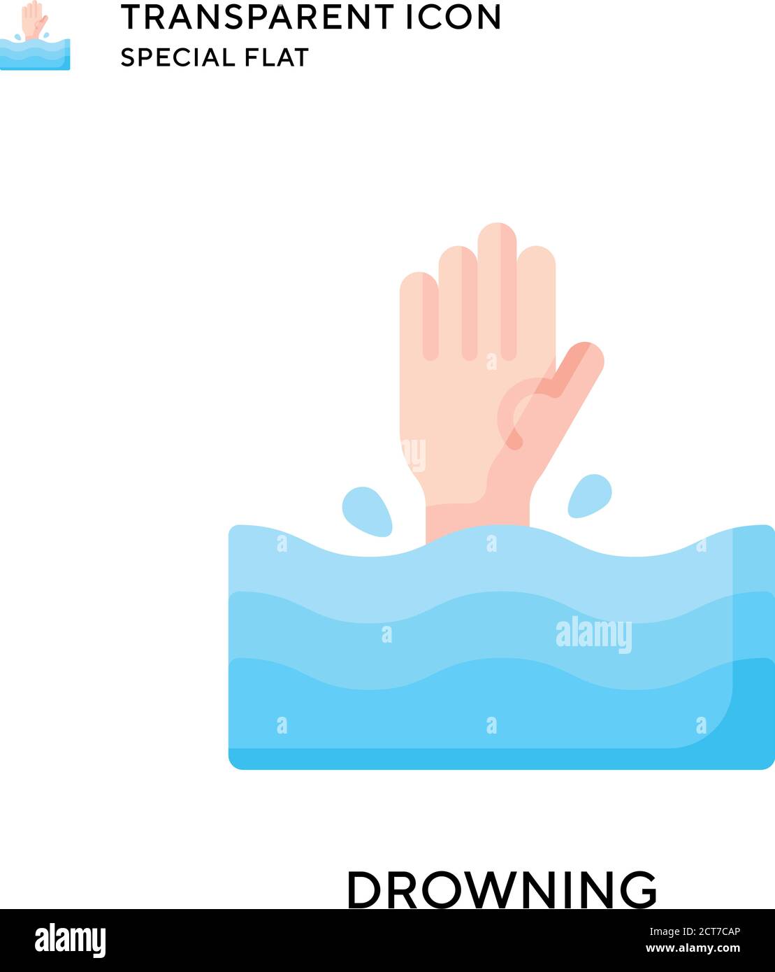 Drowning girl child Stock Vector Images - Alamy