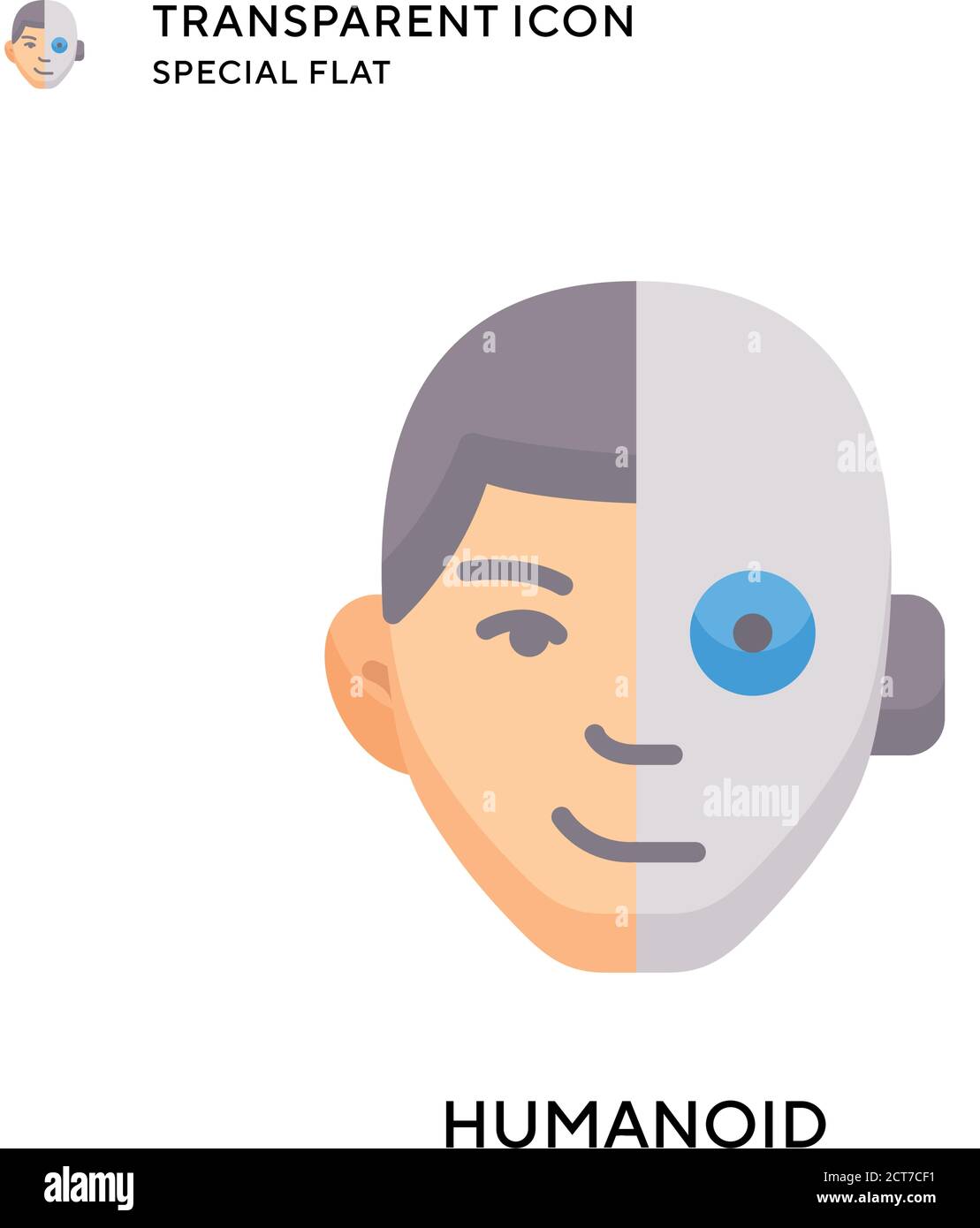 Humanoid vector icon. Flat style illustration. EPS 10 vector Stock ...