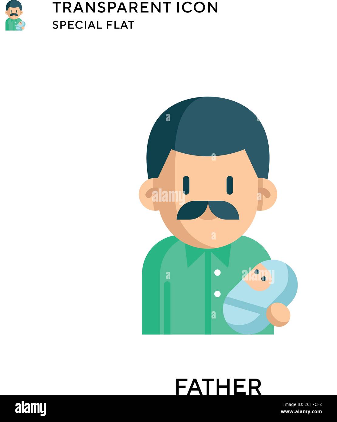 Father vector icon. Flat style illustration. EPS 10 vector Stock Vector ...