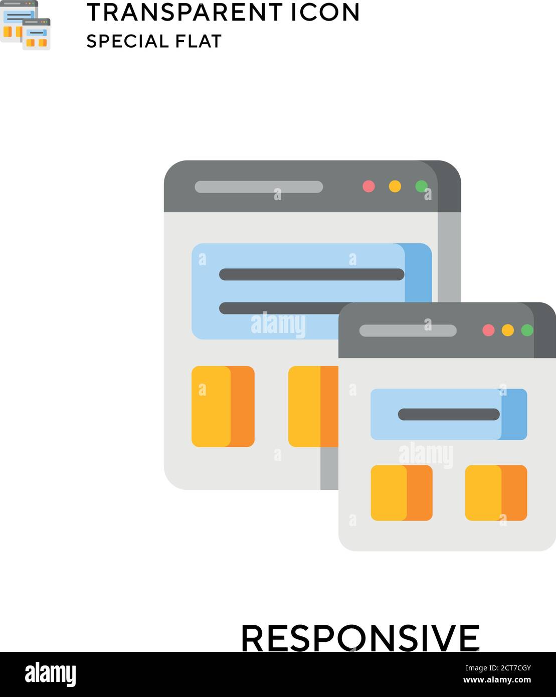 Responsive vector icon. Flat style illustration. EPS 10 vector Stock ...