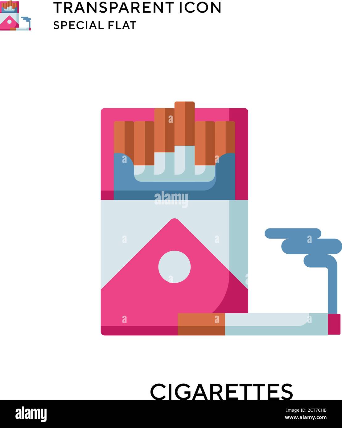 Cigarettes vector icon. Flat style illustration. EPS 10 vector Stock ...