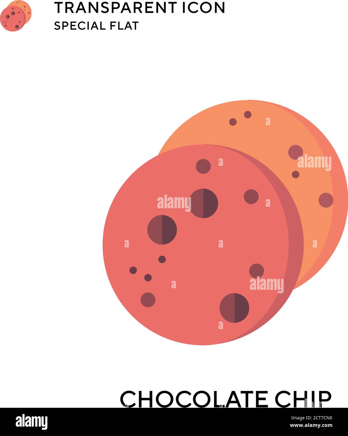 Chocolate chip vector icon. Flat style illustration. EPS 10 vector ...