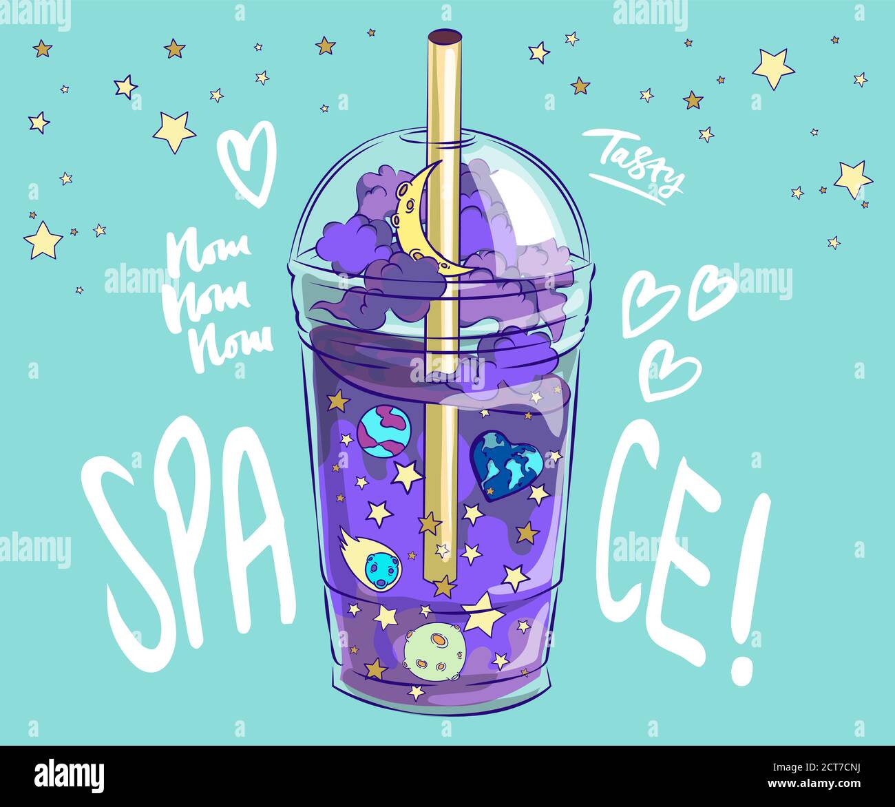 coffee and bubble tea with the slogan Stock Vector Image & Art - Alamy