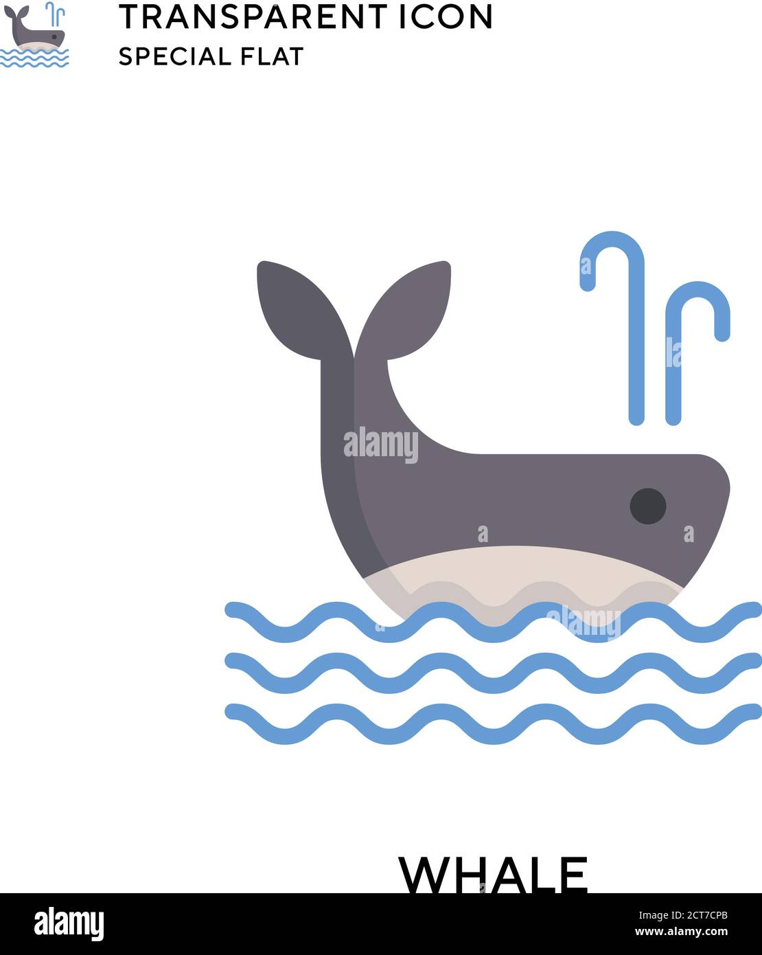 Whale vector icon. Flat style illustration. EPS 10 vector Stock Vector ...