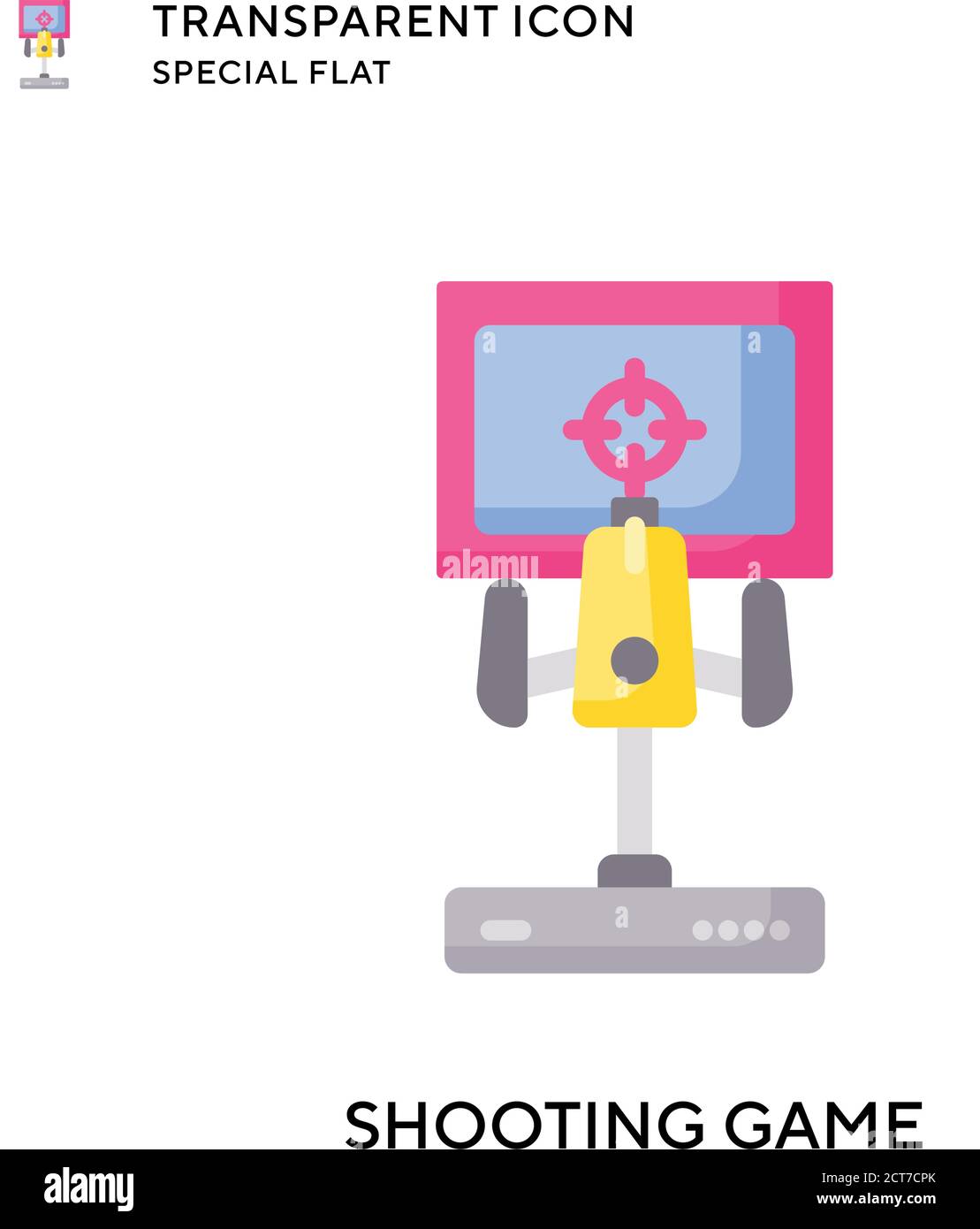 Shooting game vector icon. Flat style illustration. EPS 10 vector Stock ...