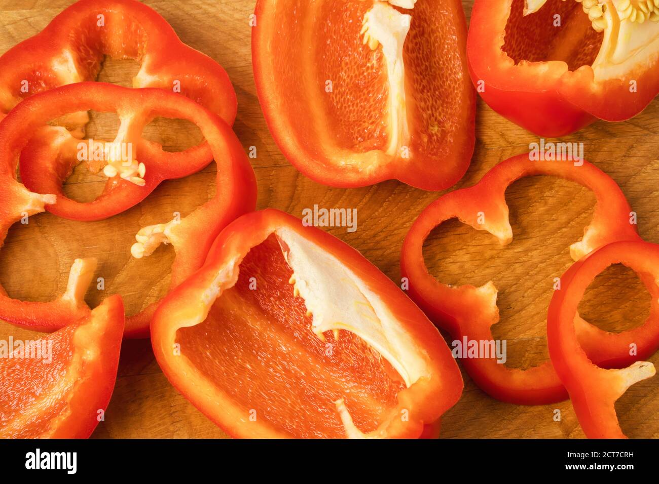 Bell pepper cut into pieces hi-res stock photography and images - Alamy