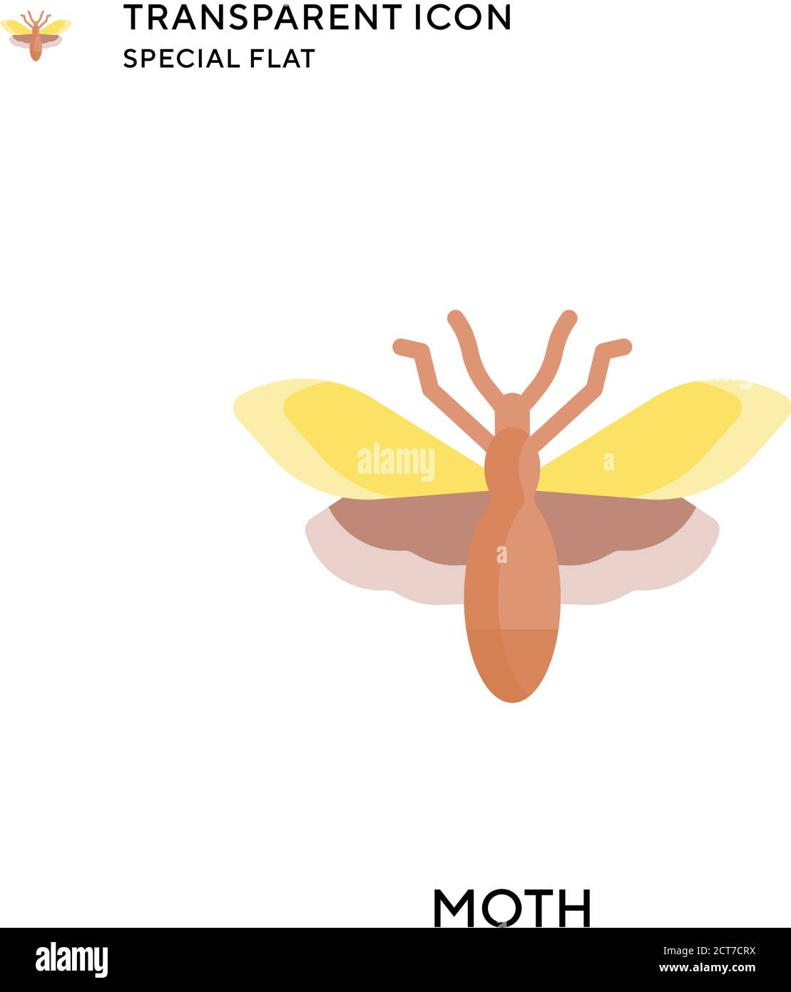 Moth vector icon. Flat style illustration. EPS 10 vector Stock Vector ...